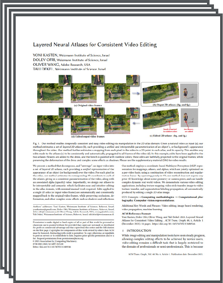 Layered Neural Atlases for Consistent Video Editing